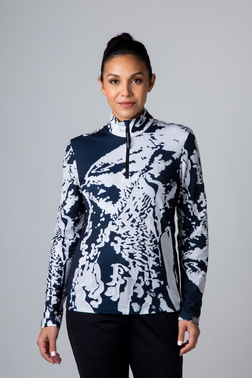 Capranea ROSA MIDLAYER WOMEN Blue Supernova Abstract II Print | Ski + Sport Achermann AG