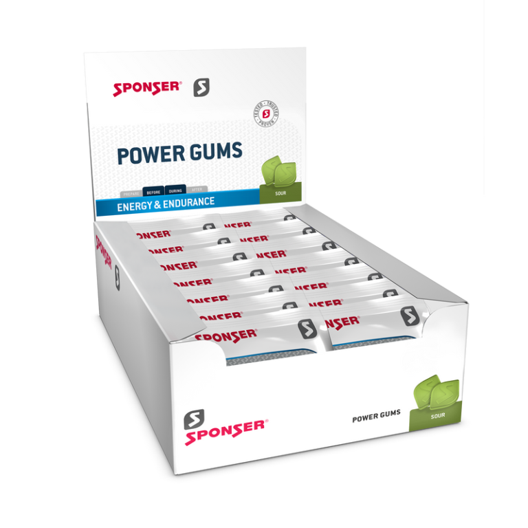 Sponser Power Gums Display 20 x 75 g Sour | Ski + Sport Achermann AG